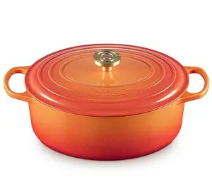 LE CREUSET Flamme Doree 6.75 Quart Oval Dutch O En - One-color