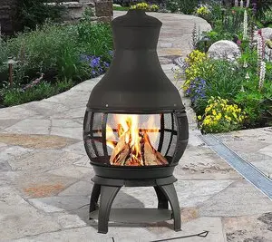 HEATMAXX Outdoor Cast Iron Chiminea Fire Pit