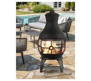 HEATMAXX Outdoor Cast Iron Chiminea Fire Pit