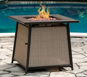 HEATMAXX 5pc Outdoor Chair Set With Gas Fire Ta Ble