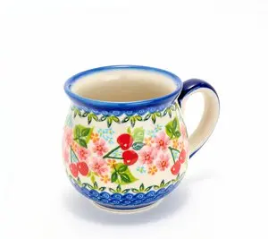 LIDIA'S POLISH POTTERY Hand Painted Bubble Mug - One-color