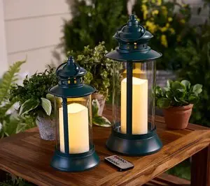HOME REFLECTIONS Indoor/outdoor S/2 Coastal Lanterns - One-color