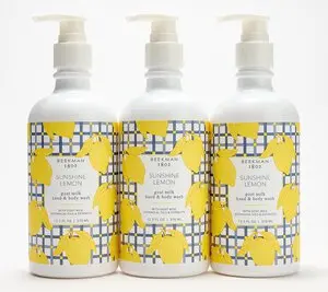 BEEKMAN 1802 Sunshine Lemon Hand & Body Wash Trio - One-color