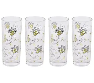 TEMP-TATIONS As Is Special Edition S/4 14-oz Glass Tumblers - One-color