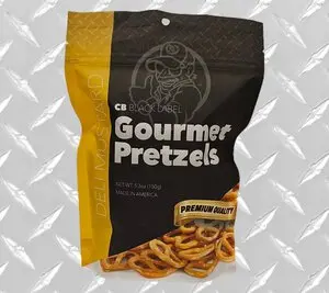 TRUCKER TREATS Cb Black Label 6 5.3oz Bags Deli Mustard Mini Twist Pretzels - One-color