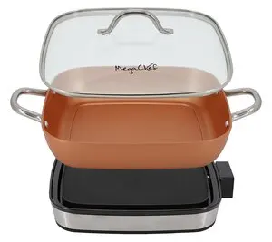 MEGACHEF 11.81' Electric Fry Pan With Copper Co Ating