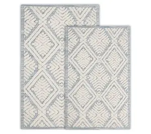 SUPERIOR 2-piece Ceton Geometric Bath Rug Set, Arge