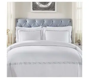 SUPERIOR Harrison Embroidered Duvet Cover Set Full/ Queen - One-color