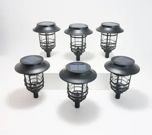 HOME ZONE SECURITY Home Zone Set Of 6 Mesh Linkable Solar Lights - One-color