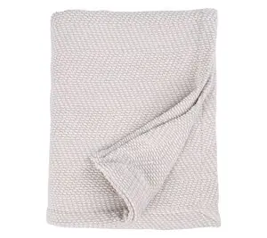 SUPERIOR Maya Chenille Herringbone Cotton Blank Et, Throw