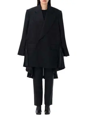 Junya Watanabe Pleated Long Blazer - Black
