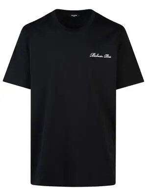 Balmain 'signature' Cotton T-shirt - Black