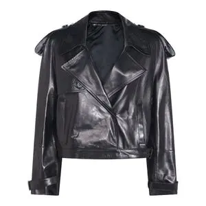 SALVATORE SANTORO Salvatore Santoro Leather Biker Jacket - Glov Black