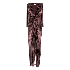 Elisabetta Franchi Elisabetta Franchi Draped Long Sleeve Dress - Multicolor
