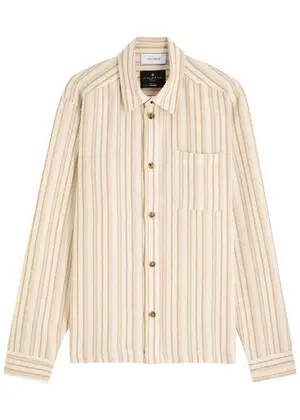 LES DEUX Shane Stripe Cotton-blend Shirt