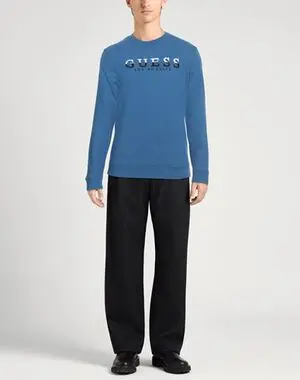 Guess Sweatshirt In Azure Cotton