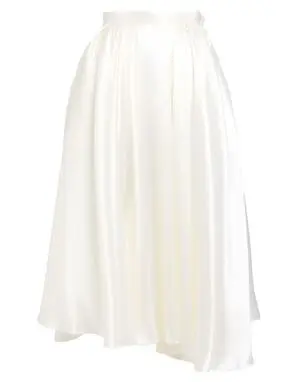 Elisabetta Franchi Pleated Metallic Midi Skirt
