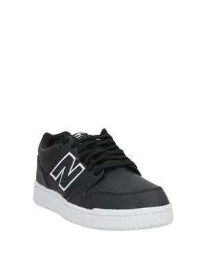 NEW BALANCE Leather Low-top Sneakers - Black