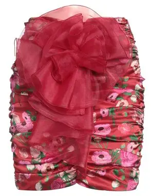 Elisabetta Franchi Mini Skirt In Silk And Polyester