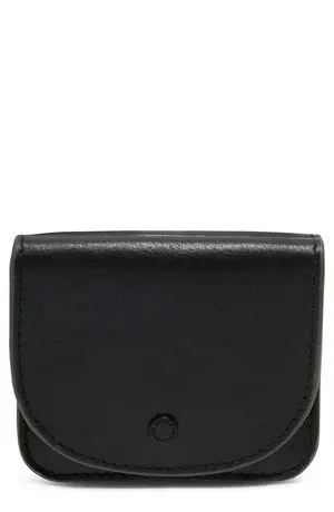 AIMEE Pucker Up Leather Card Case - Black