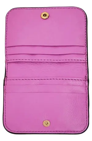 AIMEE Pucker Up Leather Card Case - Bloom
