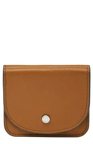 AIMEE Pucker Up Leather Card Case Latte