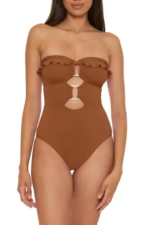 SOLUNA Buckle-up One-piece Swimsuit - Bronze