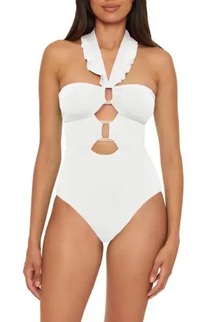 SOLUNA Buckle-up One-piece Swimsuit - White