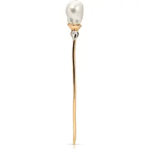Ettika Imitation Pearl Hair Pin - Gold