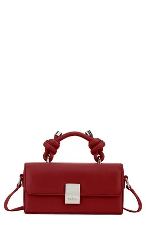 BEHNO Behno Micro Mary Soft Leather Crossbody Bag Red