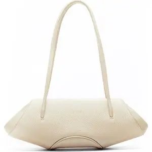 BEHNO Mini Elizabeth Baguette Pebble Leather Shoulder Bag Bone