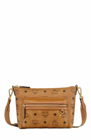 Mcm Visetos Crossbody Bag - Cognac
