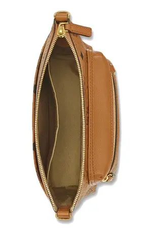 Mcm Visetos Crossbody Bag - Cognac