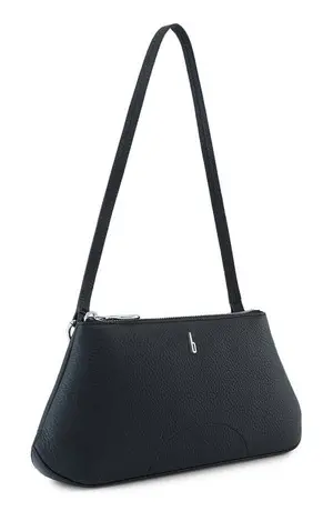BEHNO Mini Elizabeth Soft Leather Pouchette Shoulder Bag - Black