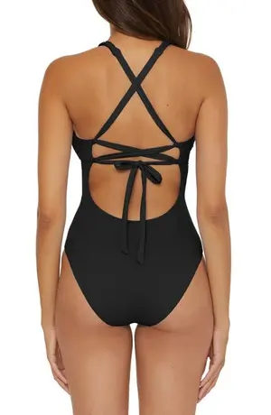 SOLUNA Lake Side Tie Back One-piece Swimsuit - Black