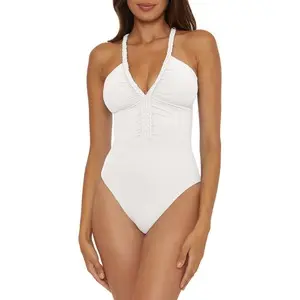 SOLUNA Lake Side Tie Back One-piece Swimsuit - White