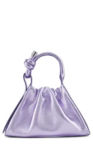 BEHNO Mini Tina Ruched Baguette Top Handle Bag - Thistle