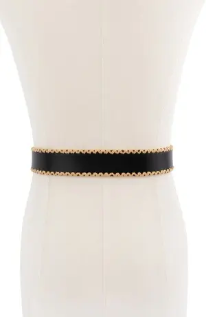 Kate Spade New York Straw Edge Leather Belt