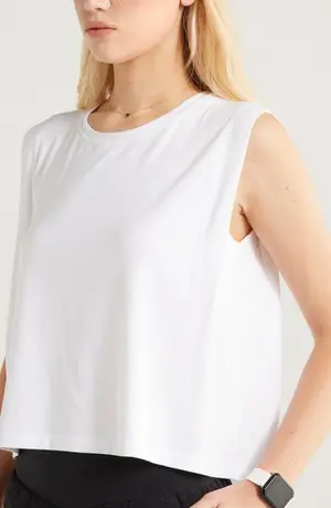 Zella Boxy Tank Top - White
