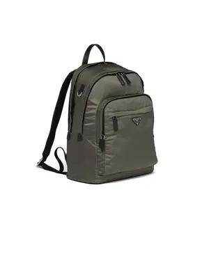Prada Re-nylon And Saffiano Leather Backpack - Green