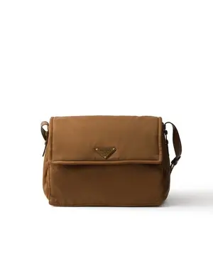 Prada Large Padded Re-nylon Shoulder Bag - Brown