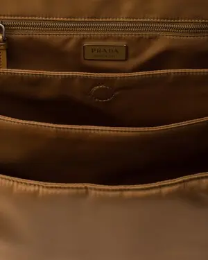 Prada Large Padded Re-nylon Shoulder Bag - Brown