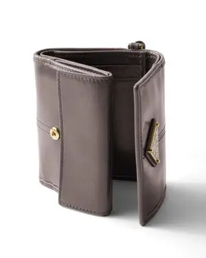 Prada Small Leather Wallet - Grey