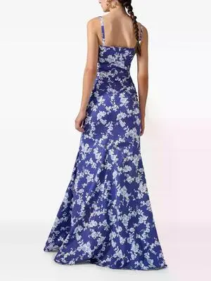 Carolina Herrera Floral-print Gathered Gown