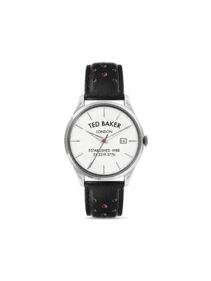 Ted Baker London 40mm Watch With Leather Strap - White