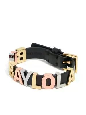 Bimba Y Lola Logo-lettering Bracelet - Black