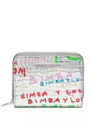 Bimba Y Lola Crocodile-effect Wallet - Silver