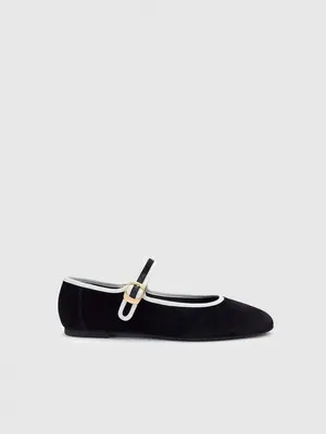 REFORMATION Tilly Ballet Flat - Black