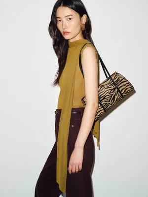 REFORMATION Elena Shoulder Bag - Brown
