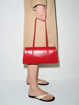 REFORMATION Elena Shoulder Bag - Red